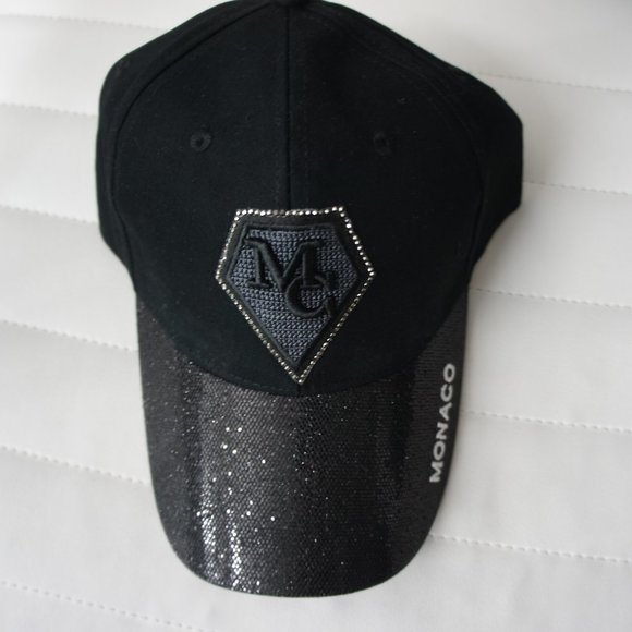 Accessories | Monaco Black Embellished Hat | Poshmark